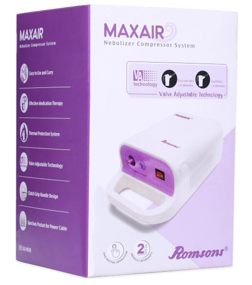 Romsons MAXAIR Compressor Nebulizer for Kids and Adults – Shivani Medicos